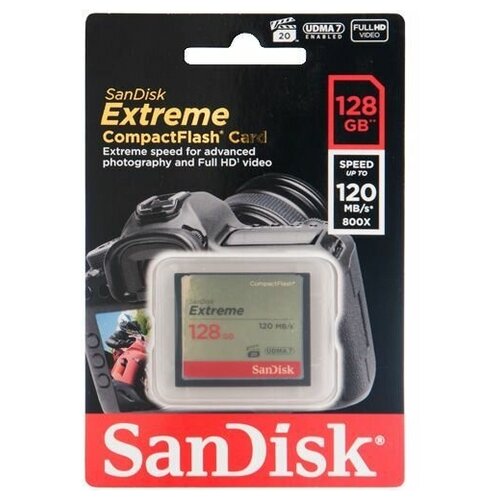 Карта памяти 128GB SanDisk CF Extreme 120Mb/s