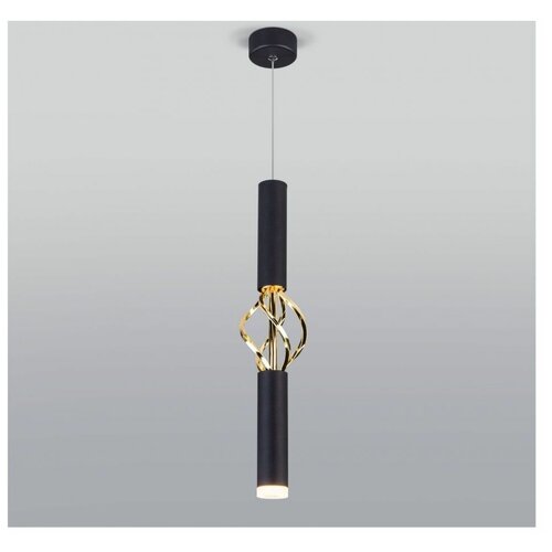 Подвесной светодиодный светильник Eurosvet Lance 50191/1 LED черный / золото IP20