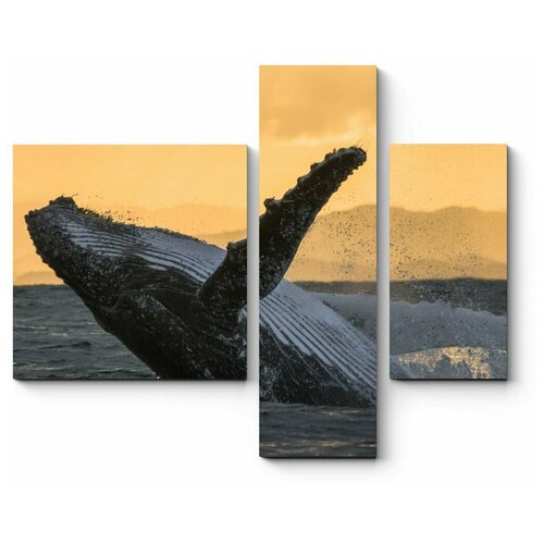 Модульная картина Величественный кит 130x107