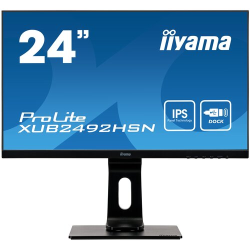 23.8" Монитор Iiyama ProLite XUB2492HSN-B1, 1920x1080, 75 Гц, IPS, черный