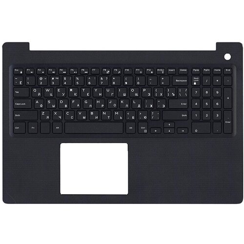 Клавиатура (топ-панель) для ноутбука Dell Inspiron 3593 черная с черным топкейсом