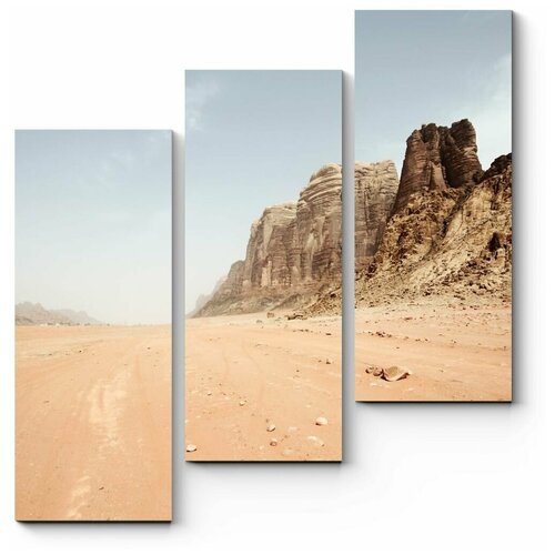 Модульная картина Широкая пустынная дорога 110x117