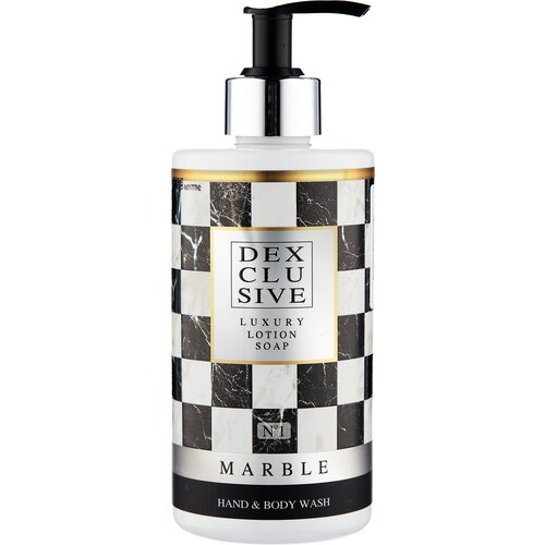DexClusive Мыло жидкое Marble Luxury Lotion Soap Hand & Body Wash №1 травяной, 400 мл
