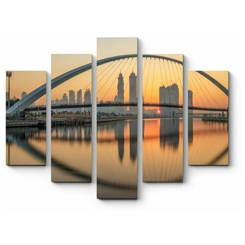 Модульная картина Панорама Дубая 85x68