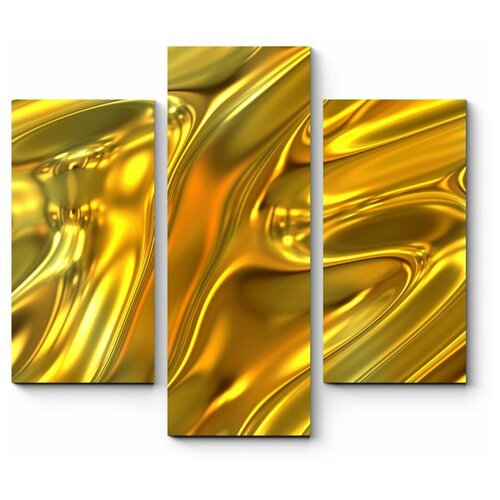 Модульная картина Расплавленное золото120x108