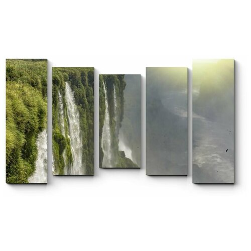 Модульная картина Мохнатый водопад 140x84