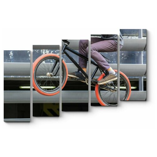 Модульная картина Прыжок велосипедиста200x140