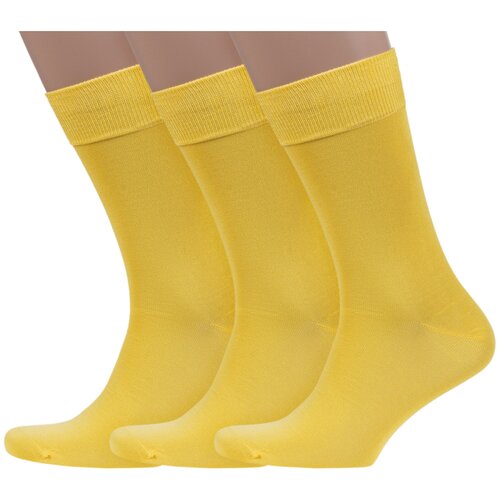 Носки Sergio di Calze, 3 пары, размер 27, желтый