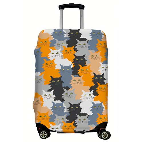 Чехол для чемодана LeJoy, размер L, белый, оранжевый