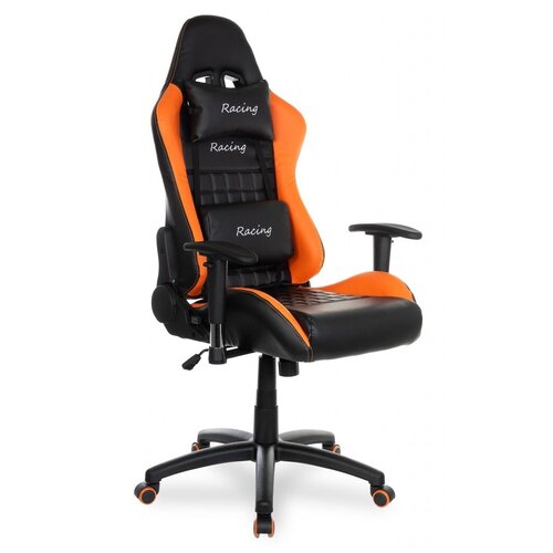 Компьютерное кресло College BX-3827 игровое, обивка: искусственная кожа, цвет: оранжевый/черный
