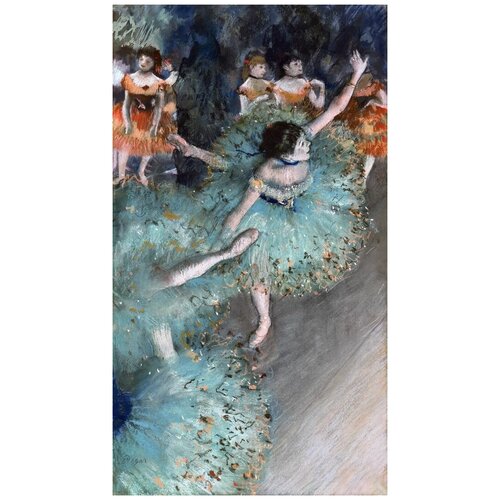 Репродукция на холсте Танцовщицы в зелёном Дега Эдгар 30см. x 54см.