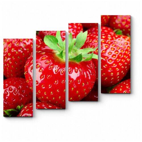 Модульная картина Спелые ягоды клубники 110x95