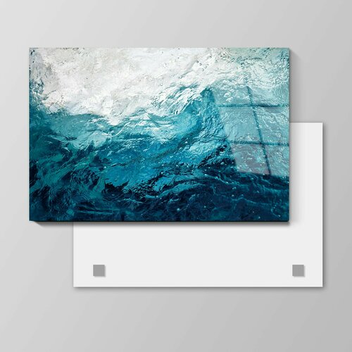 Картина на стекле PIC-STORE - "Водная абстракция" размер 90-135 см
