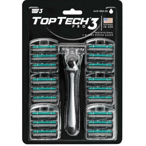 Бритва и 25 сменных кассет, TopTech PRO3, для мужчин