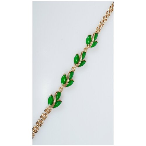 Плетеный браслет Lotus Jewelry, хризопраз, размер 18 см, зеленый