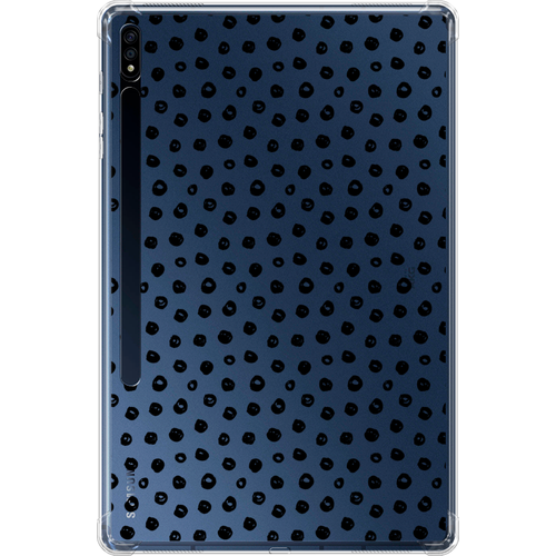 Противоударный силиконовый чехол для планшета Samsung Galaxy Tab S7 Plus/S8 Plus 12.4 Черные пятна геометрия
