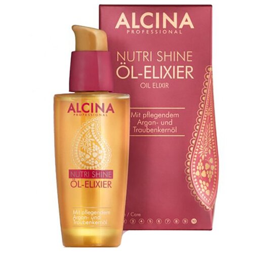 ALCINA NUTRI-SHINE Питательное масло-эликсир для волос, 50 г, 50 мл, бутылка