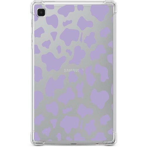 Противоударный силиконовый чехол для планшета Samsung Galaxy Tab A7 Lite 8.7 T225 Фиолетовые пятна коровы
