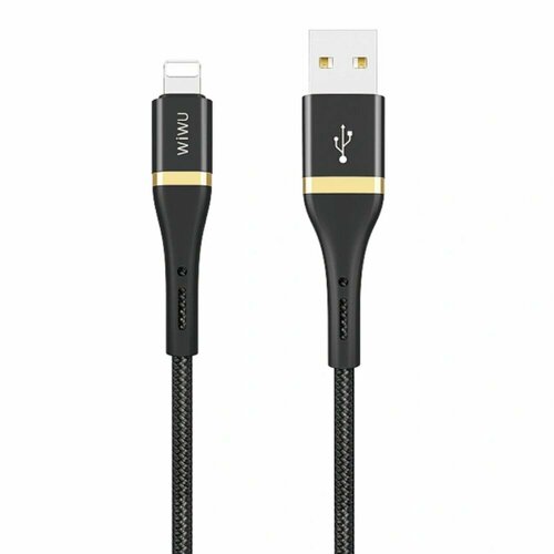 Кабель для передачи данных WIWU Elite Wi-C009 2.4A USB к Lightning 1.2 метра - Черный