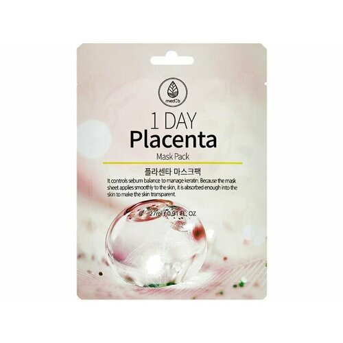 Тканевая маска для лица MEDB 1 DAY Placenta Mask Pack