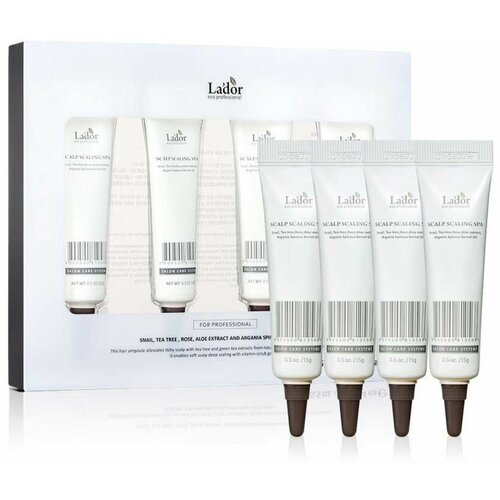 Пилинг Lador Ампулы очищающие для кожи головы / Scalp Scaling Spa Аmpoul, 4 шт