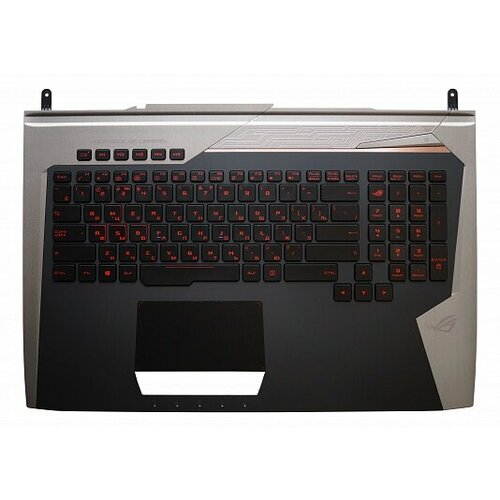 Клавиатура для ноутбука Asus ROG G752, G752VL, G752VS черная, с подсветкой, верхняя панель в сборе (