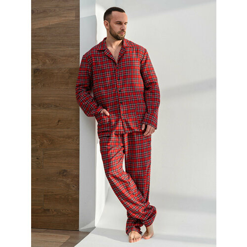 Пижама  Оптима Трикотаж, размер 54, бордовый