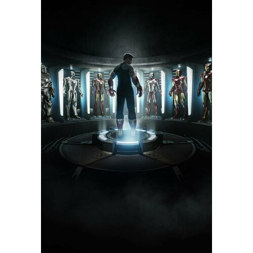 Плакат, постер на холсте Железный человек 3 (Iron Man 3, 2013г). Размер 21 х 30 см