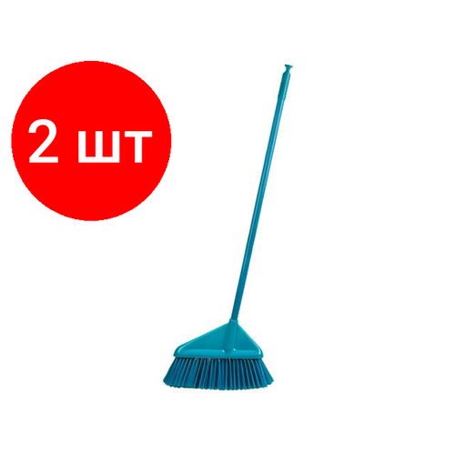 Комплект 2 штук, Метла для уборки мусора Solid, голубая, PERFECTO LINEA (43-205100)