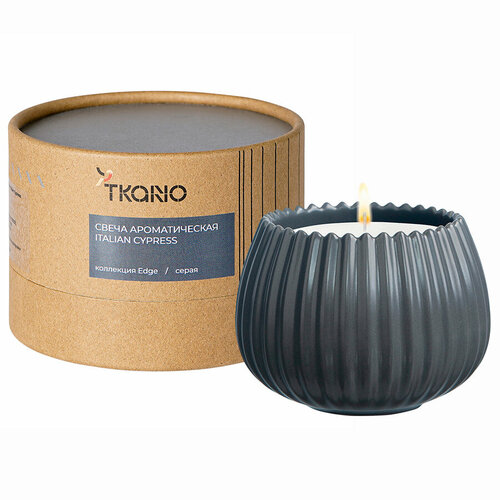 Свеча ароматическая Italian Cypress Edge серый 30 ч Tkano TK23-ARO0025