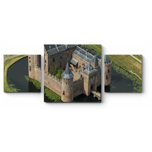 Модульная картина Средневековый замок Мейдерслот в Нидерландах150x64