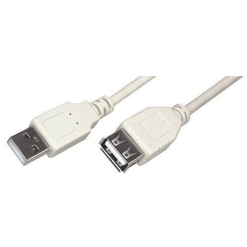 Кабель USB 2.0 AM/AF, 3 м, Rexant, сер, 18-1116
