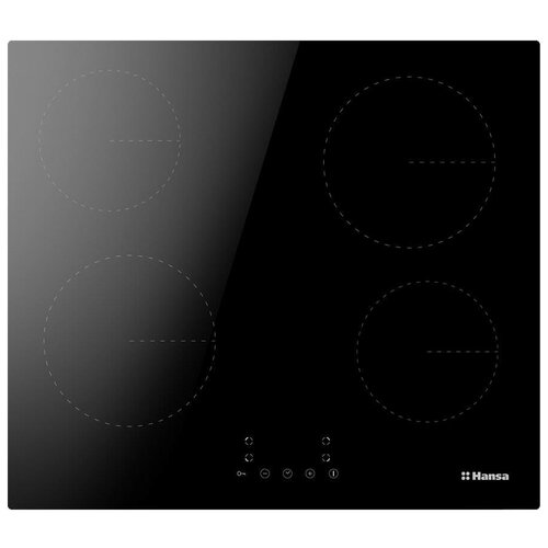 Электрическая варочная панель Hansa BHC633009, с рамкой, цвет панели черный, цвет рамки черный