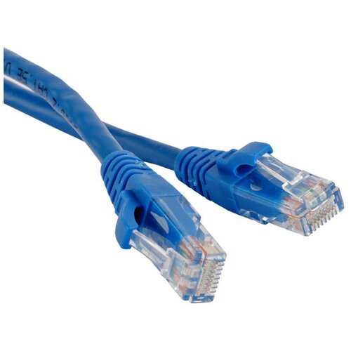 Патч-корд UTP 5E категории 5м Hyperline PC-LPM-UTP-RJ45-RJ45-C5e-5M-LSZH-BL синий