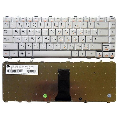 Клавиатура для ноутбука Lenovo IdeaPad Y550 белая