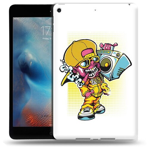 Чехол задняя-панель-накладка-бампер MyPads нарисованный парень с колонкой для iPad mini 1/iPad mini 2/iPad mini 3-A1432/A1454/A1455/A1489/A1490/A1491/A1599/A1601 противоударный