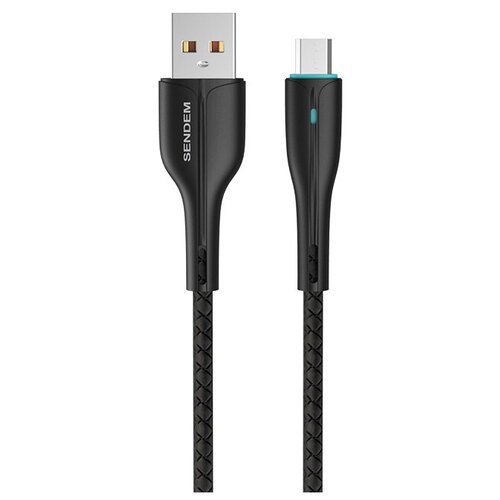 Кабель USB-микроUSB 1м, 5А, белый/чёрный кабель USB 5A (Micro USB) 1м