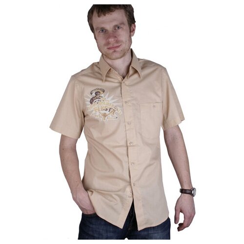 Рубашка Maestro, размер 44/S/170-178, бежевый