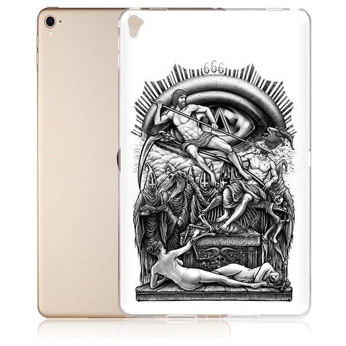 Чехол задняя-панель-накладка-бампер MyPads оракул черно белый для iPad Pro 2 10.5 A1701/A1709/iPad Air 3 (2019) противоударный