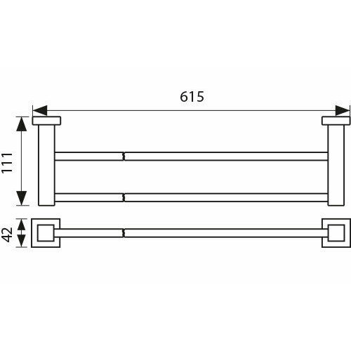 KH-4308 Держатель полотенца 2-х уровневый KAISER