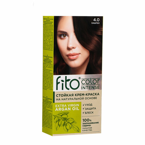 Fitoкосметик Стойкая крем-краска для волос Fito color intense тон 4.0 каштан, 115 мл