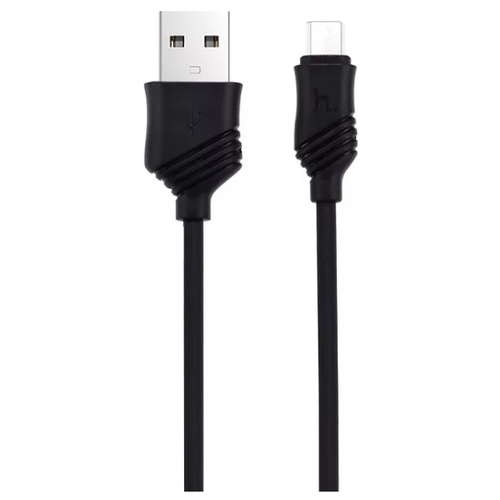 Кабель HOCO X6 USB (m)-microUSB (m) 1.0м 2.4A силикон черный