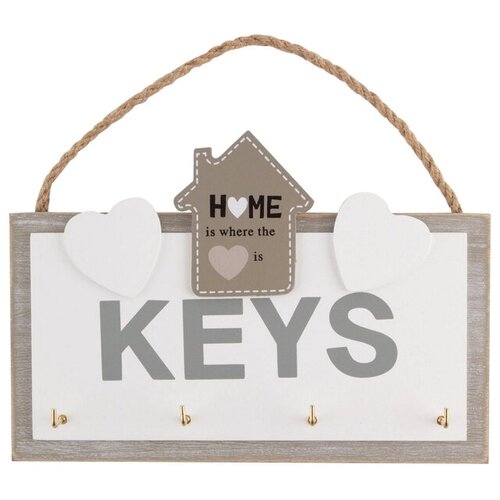 Ключница KEYS 205х25х137мм МДФ/металл