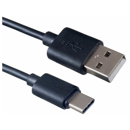 Кабель USB 2.0 Type-C 2м Perfeo U4702 круглый черный