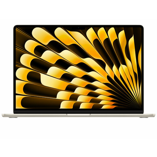 Apple Ноутбук Apple MacBook Air 15 (M3, 8C CPU/10C GPU, 2024), 8 ГБ, 256 ГБ SSD, Starlight (сияющая звезда) MRYR3