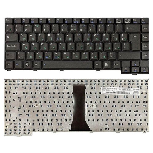 Клавиатура для ноутбука Asus NSK-U1J01 (24 pin), Русская, Черная