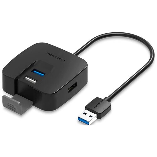 Концентратор Vention OTG USB 2.0/ USB 3.0 на 4 порта Черный - 1м. CHABF