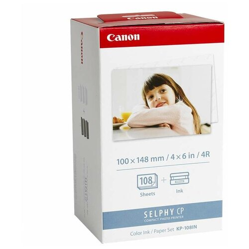 Набор Canon KP-108IN Оригинальный 3 картриджа и 108 листов фотобумаги.