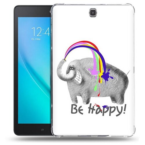 Чехол задняя-панель-накладка-бампер MyPads счастливый слон для Samsung Galaxy Tab A 9.7 SM-T555/T550 противоударный