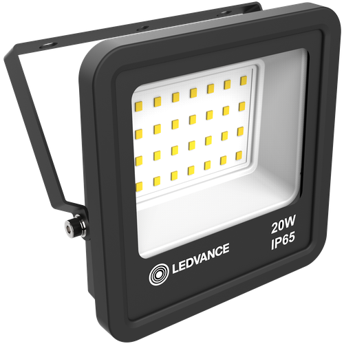 Прожектор светодиодный LEDVANCE Eco Class Floodlight LED 20W/1800/6500K Black IP65, 20 Вт, свет: холодный белый